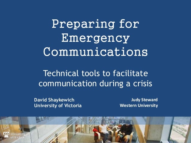 Preparing for Emergency Communications