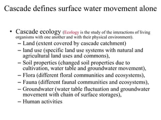 Overview of small tank cascades: Evolution, present status and future ...