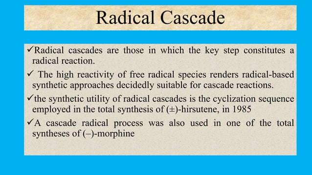 Cascade reactions | PPT
