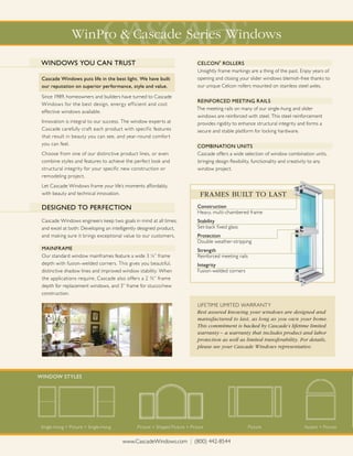 Cascade Window WinPro Brochure | PDF