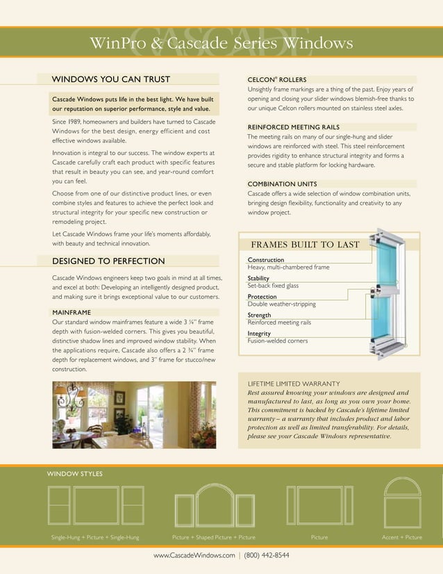 Cascade Window WinPro Brochure | PDF