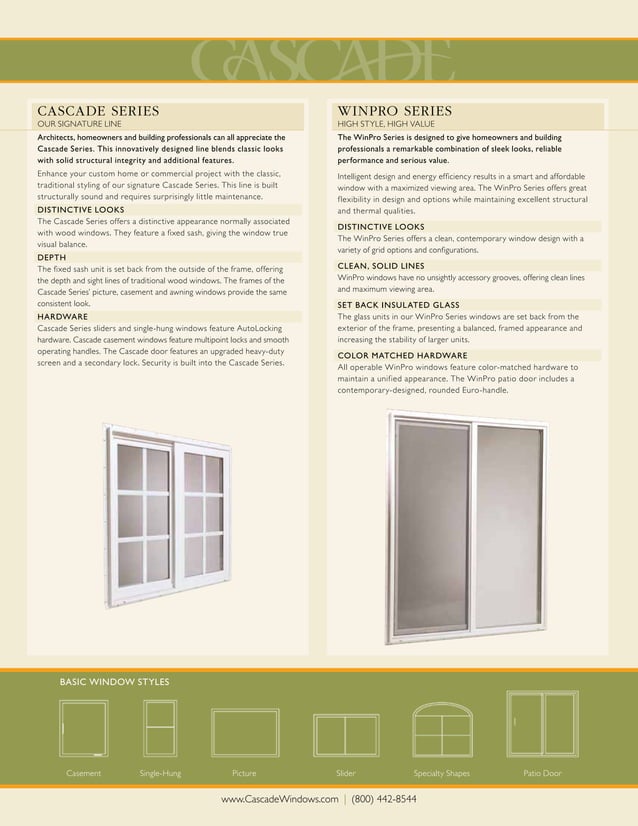 Cascade Window WinPro Brochure | PDF