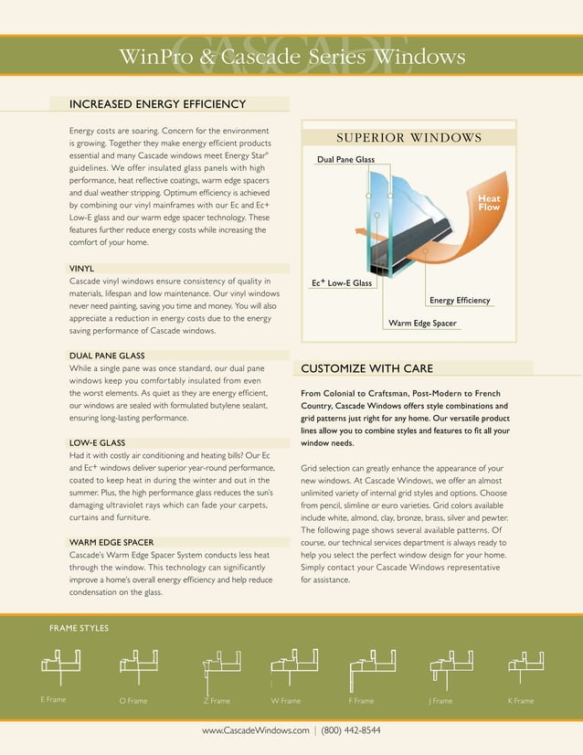 Cascade Window WinPro Brochure | PDF
