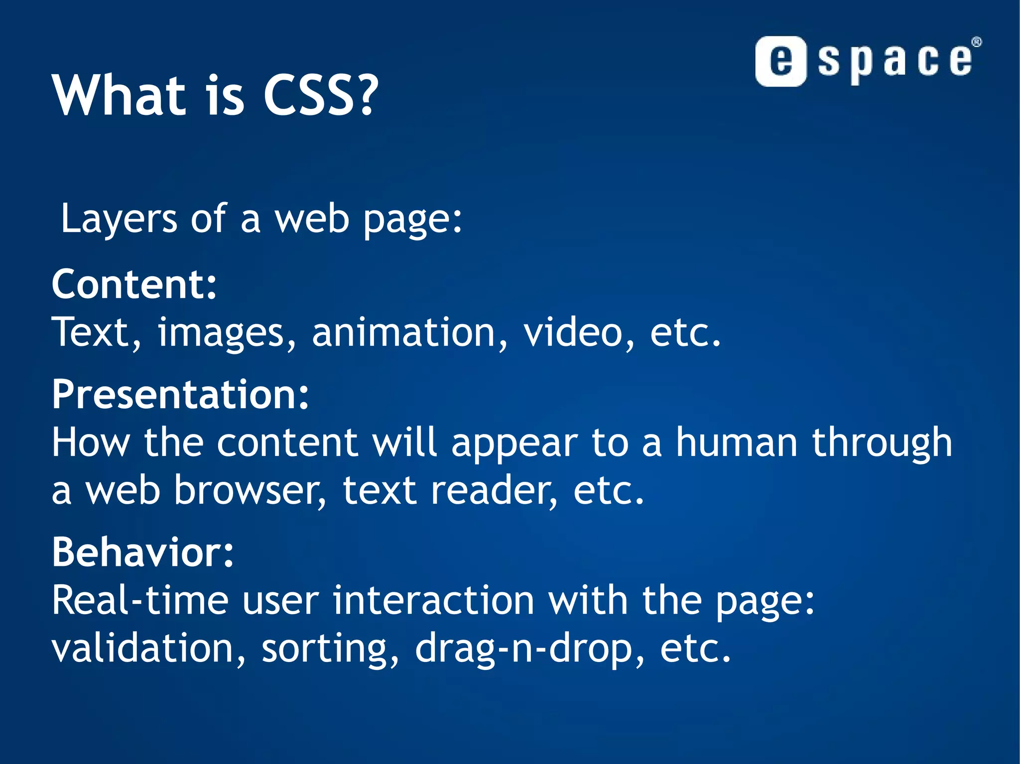 Cascading Style Sheets Part 01 Ppt