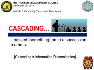 Cascading trends and techniques | PPT