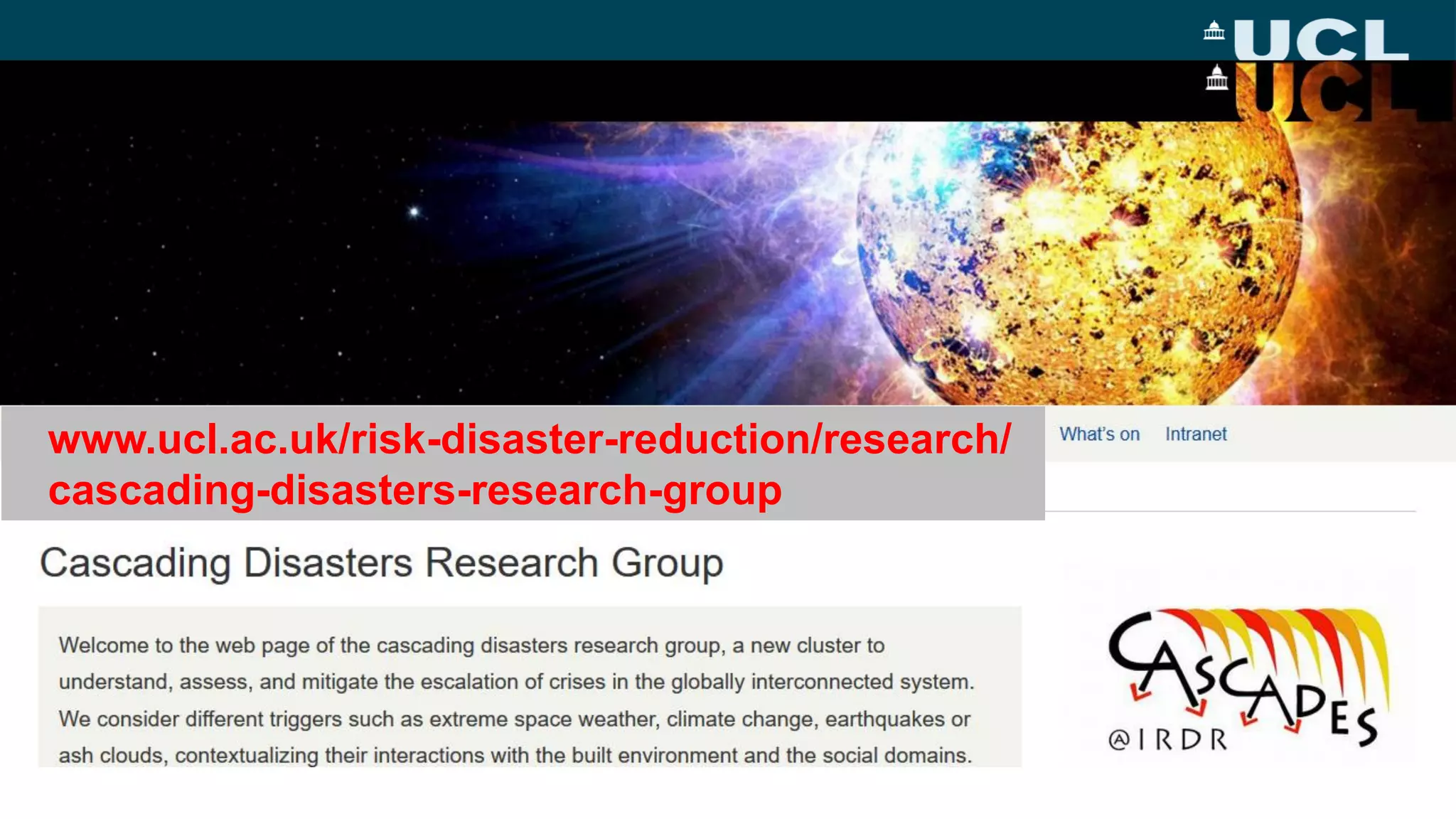 UCl-IRDR Cascading Disasters Research Group | PDF