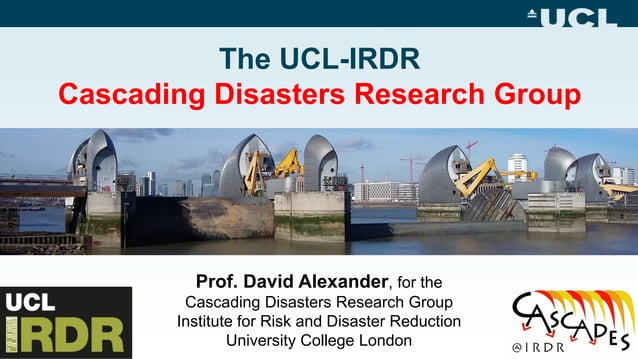 UCl-IRDR Cascading Disasters Research Group | PPT