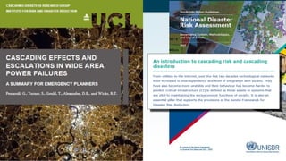 UCl-IRDR Cascading Disasters Research Group | PPT