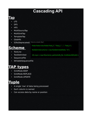 Data Processing with Cascading Java API on Apache Hadoop | PDF