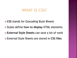 Cascading style sheet | PPTX
