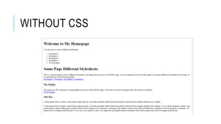 Cascading style sheet | PPTX