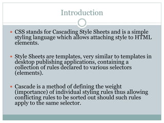 Cascading Style Sheet | PPT