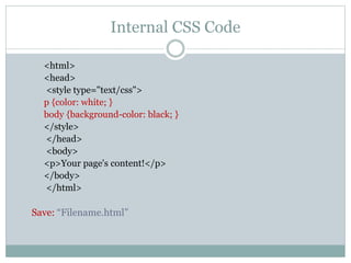 Cascading Style Sheet | PPT