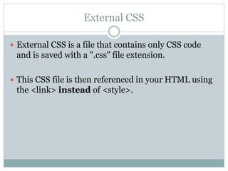 Cascading Style Sheet | PPT