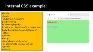 Cascading style sheet | PPT
