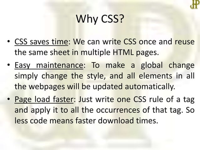 Cascading style sheet an introduction | PPTX | Web Design and HTML ...