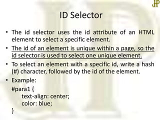 Cascading style sheet an introduction | PPT