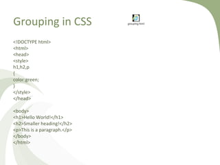 Cascading style sheet (css)] | PPT