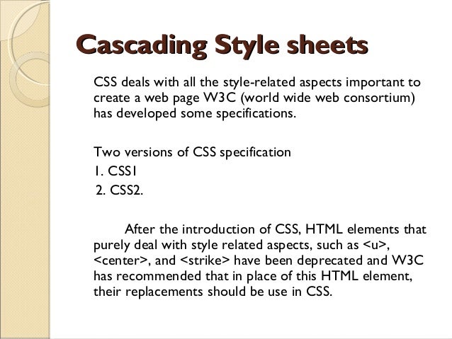 Cascading Style Sheets