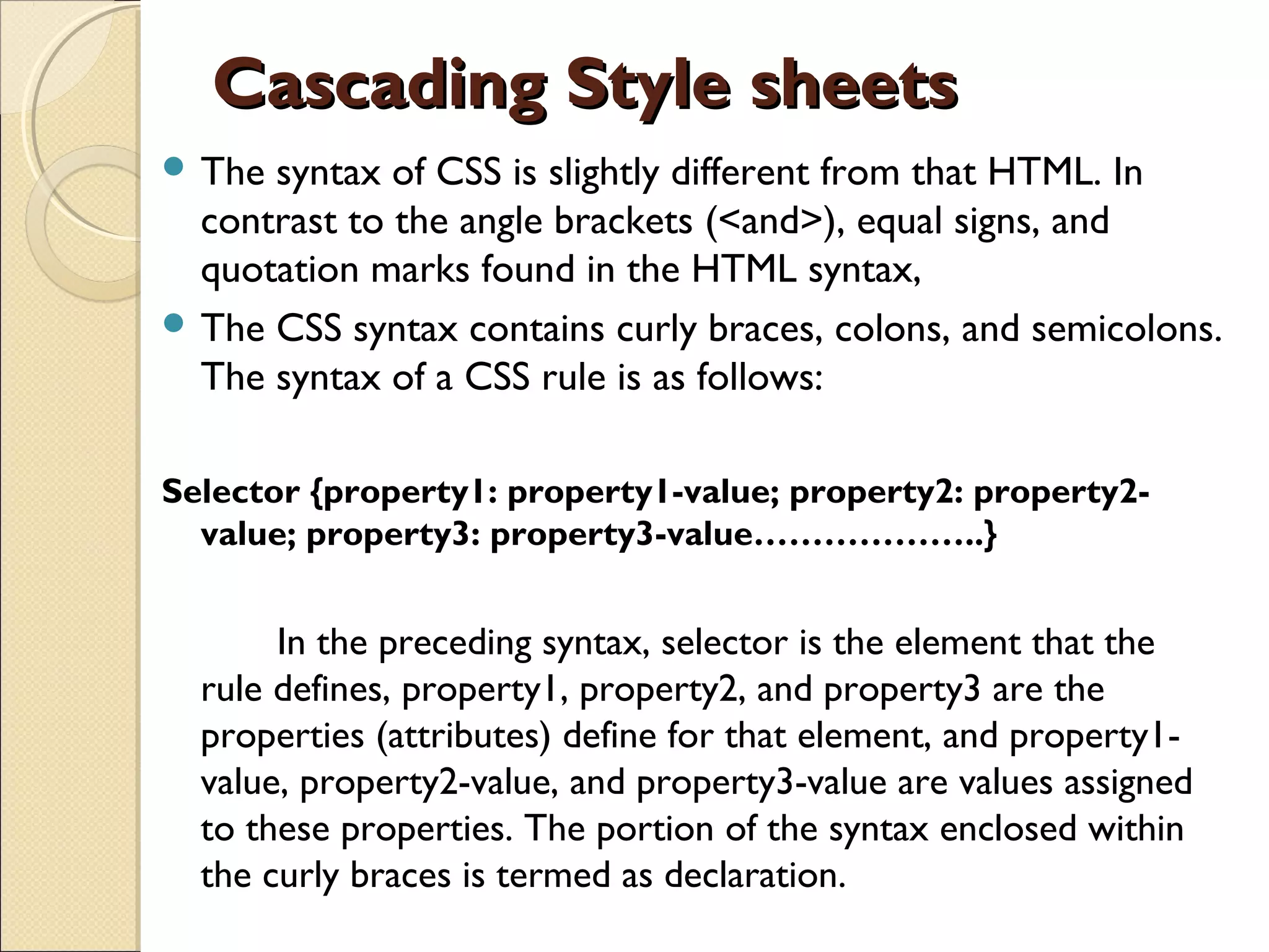 Cascading style sheets | PPT