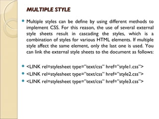 Cascading style sheets | PPT