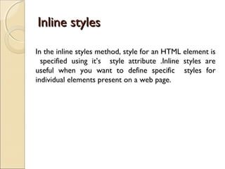 Cascading style sheets | PPT