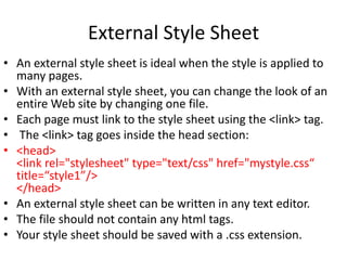Cascading style sheets | PPTX