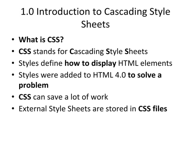 Cascading style sheets | PPT