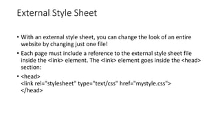 Cascading Style Sheets for web browser.pptx