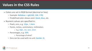 Cascading style sheets - CSS | PPT