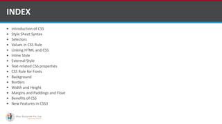 Cascading style sheets - CSS | PPT