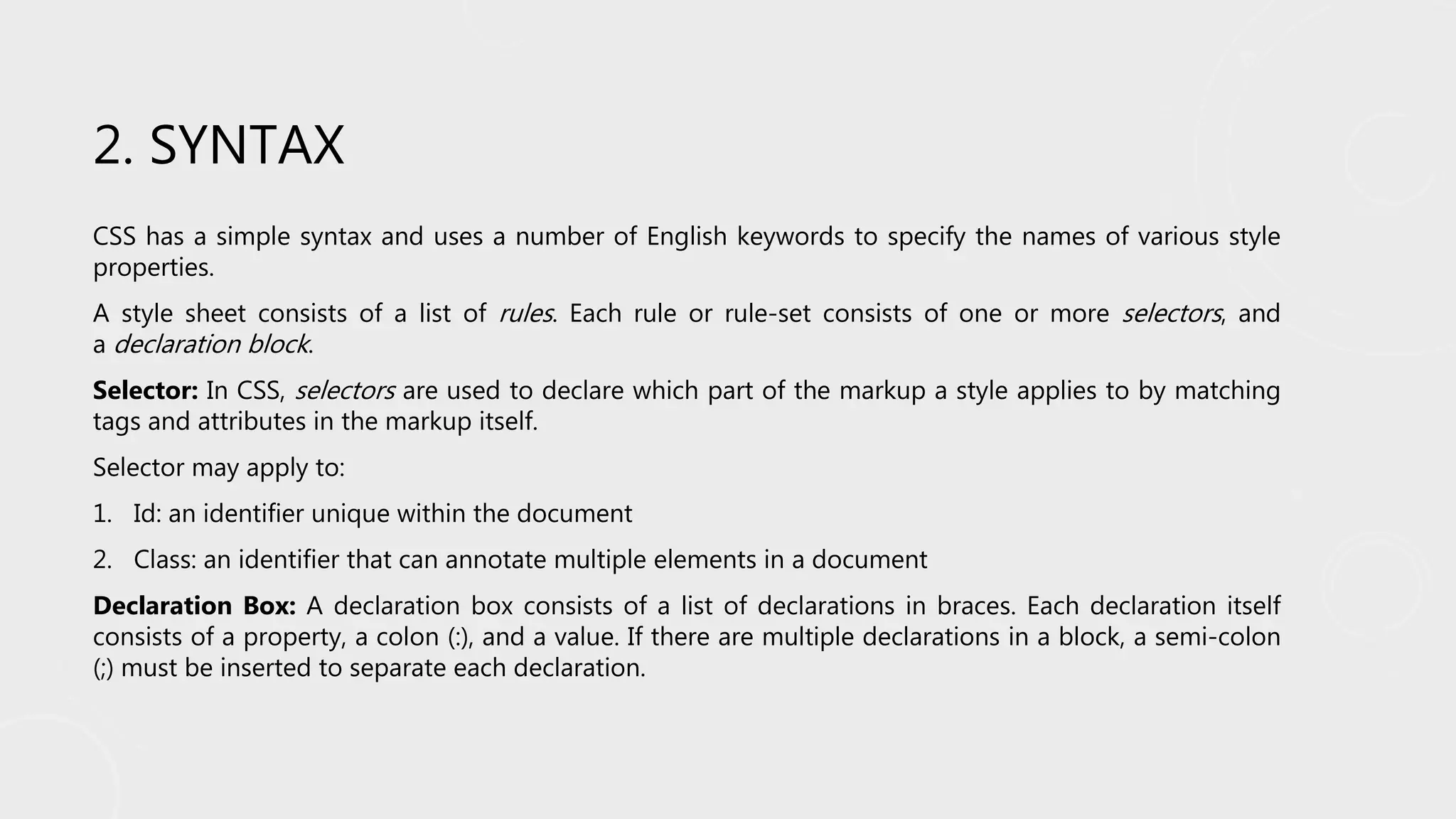 Cascading Style Sheets Css Ppt