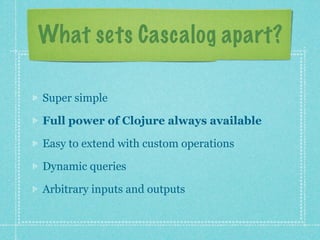 Cascalog | KEY | Programming Languages | Computing