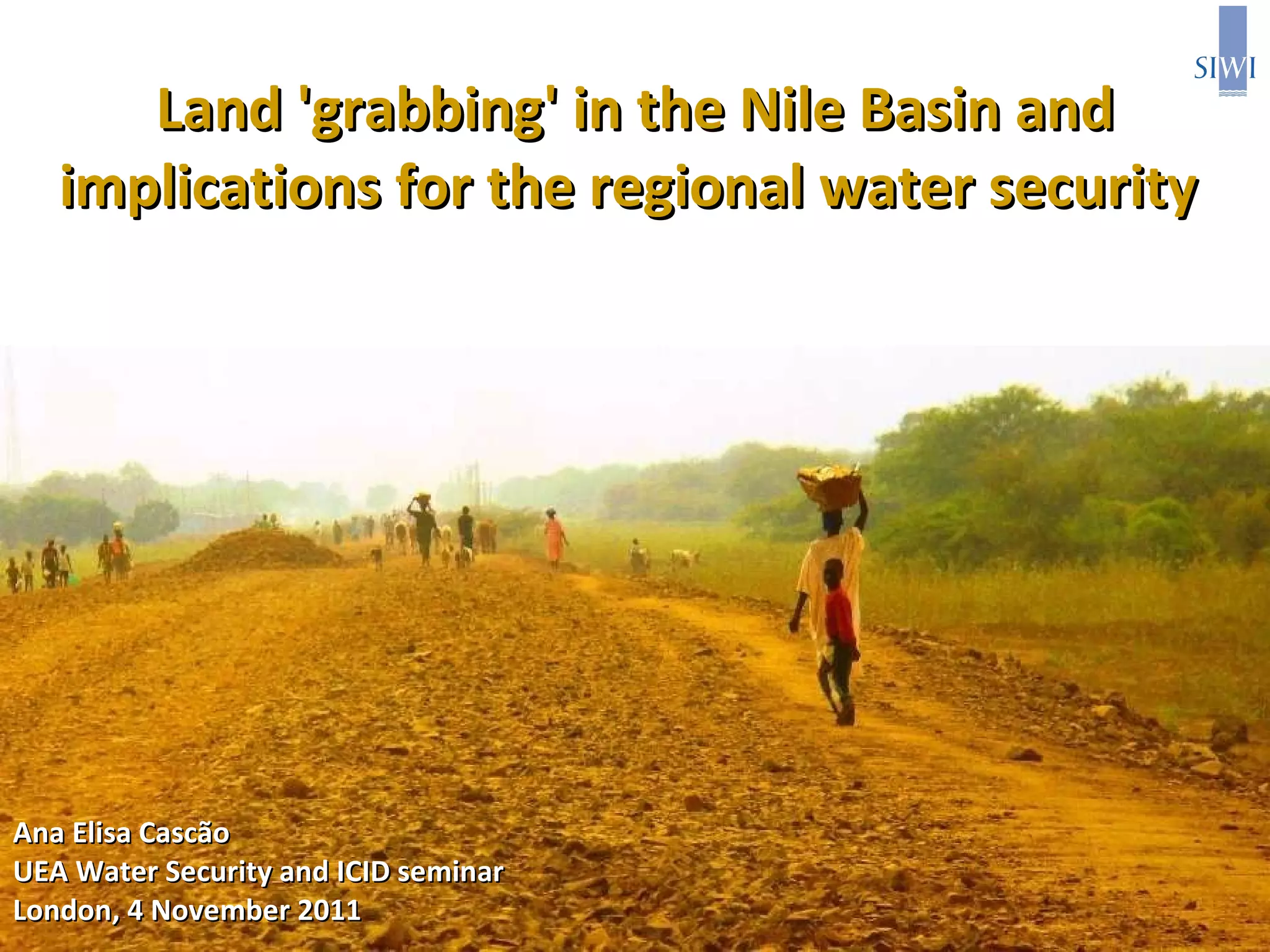 Land 'Grabbing' in the Nile Basin and implications for the regional ...
