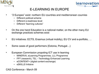 eLearning in Europe: overview and debate | PPT