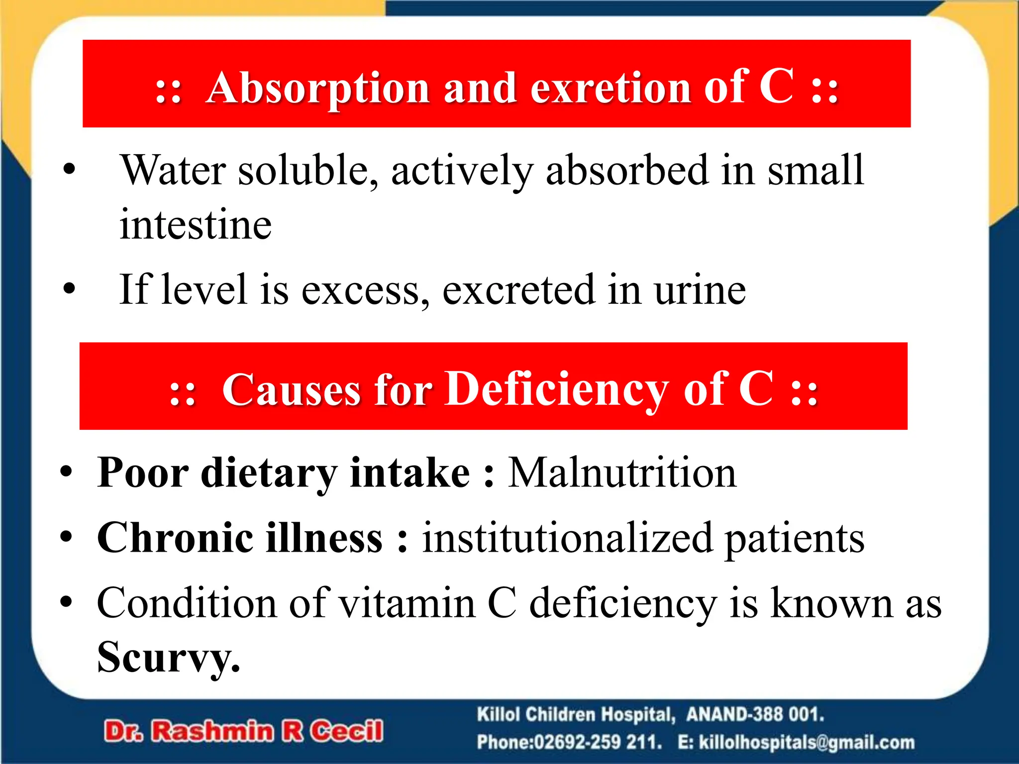 Deficiency of Vitamin-C _Ascorbic acid_Pediatrics | PPT