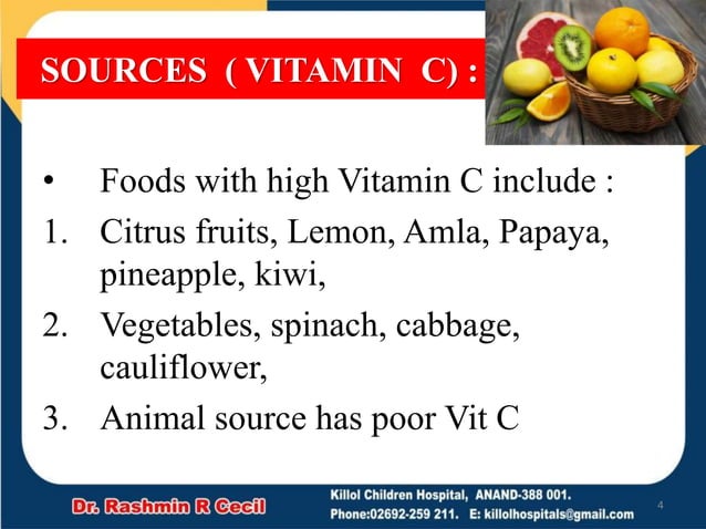 Deficiency of Vitamin-C _Ascorbic acid_Pediatrics | PPT