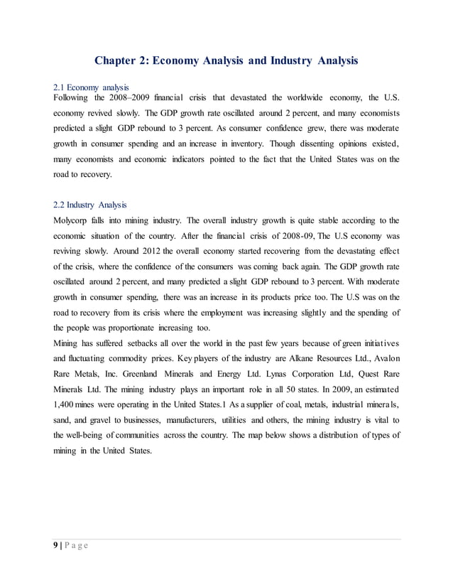 Case Analysis of Molycorp: Financing the Production of Rare Earth ...