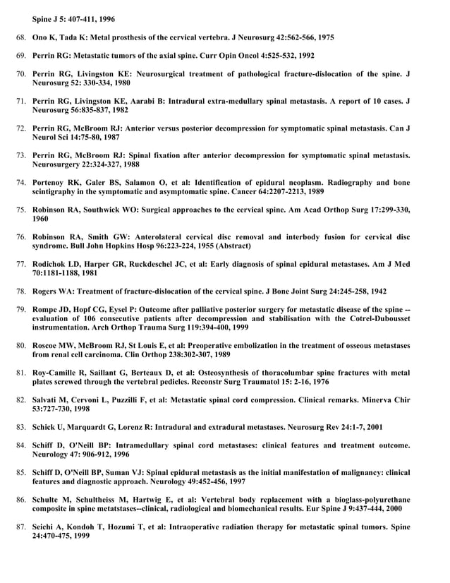 Case record...Spinal metastasis | PDF