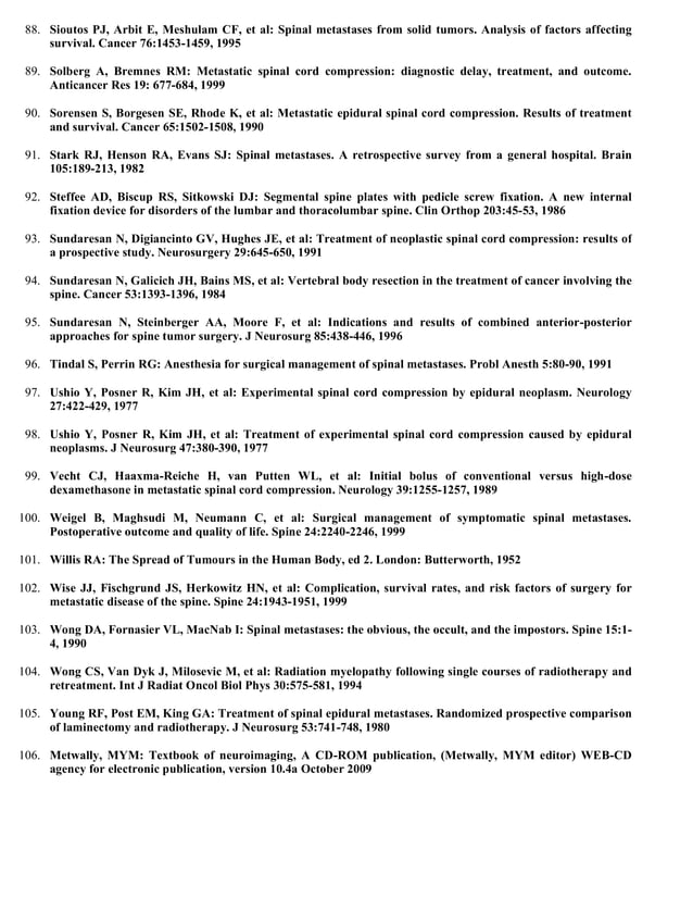 Case record...Spinal metastasis | PDF