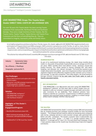 Toyota Case Study - LIVE MARKETING | PDF
