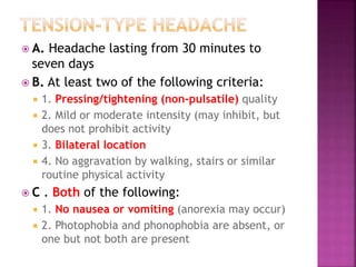 case discussion : headache | PPTX