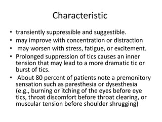 touretts syndrome | PPTX