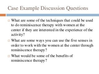 ARGEC Case studies reminiscence therapy for older adults | PDF