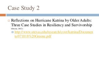 ARGEC Case Studies: Resilience in Older Adulthood | PDF