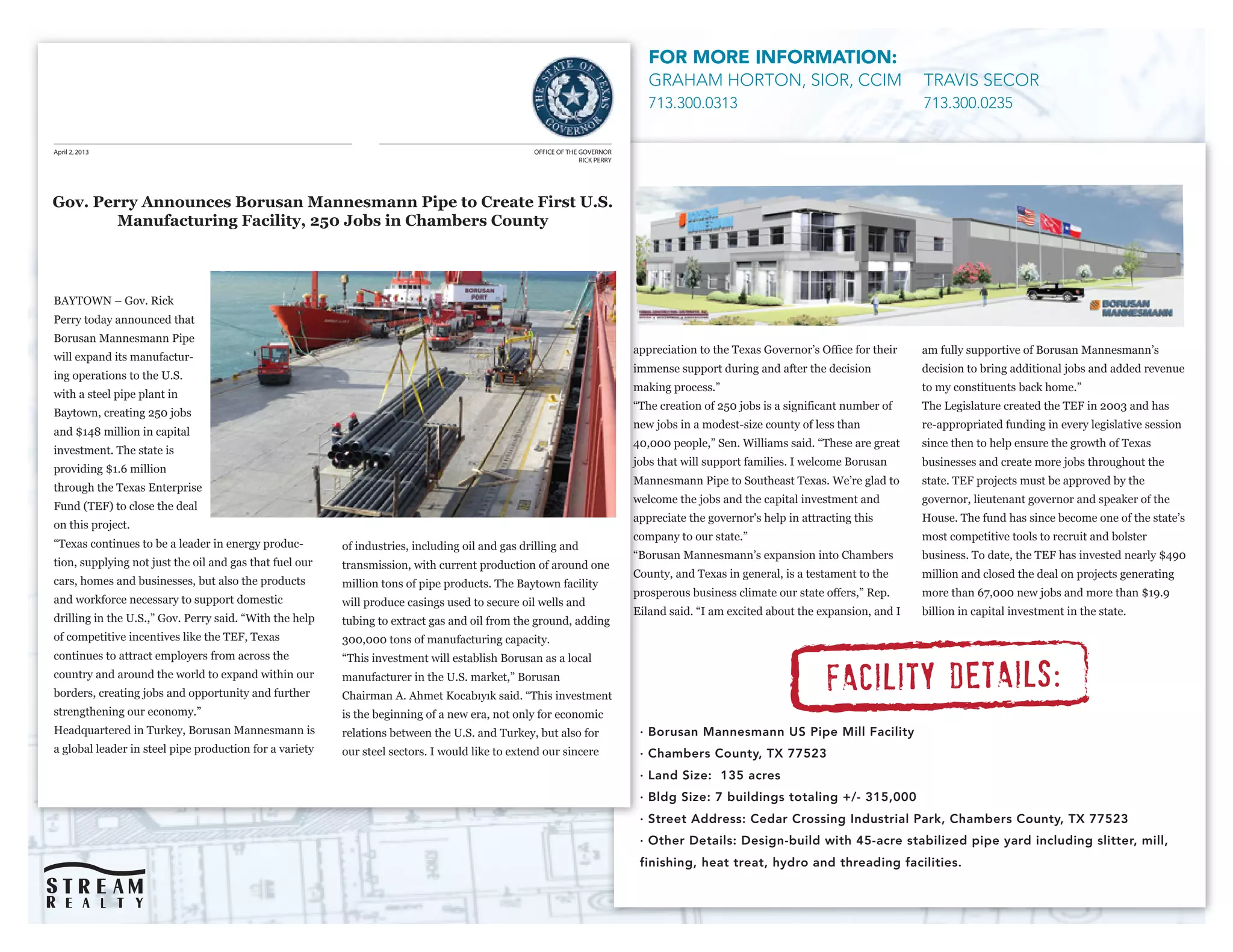 Site Selection Case Study - Borusan Mannesmann US | PDF