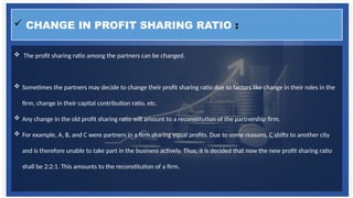 Modes of Reconstituting a partnership firm: | PPTX