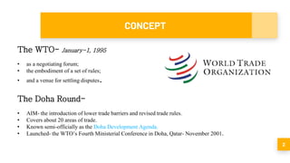 WTO's Doha Deadlock- case study | PPTX