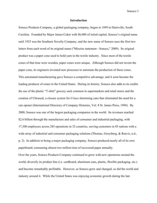 Case analysis-sonoco-products-company(1) | DOC