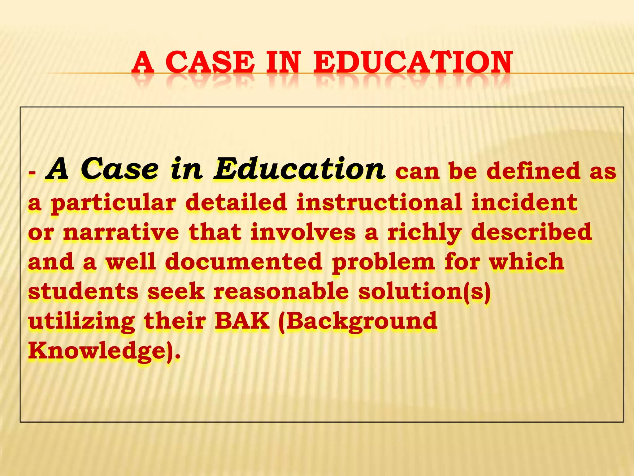 Case-Based Education | PPSX